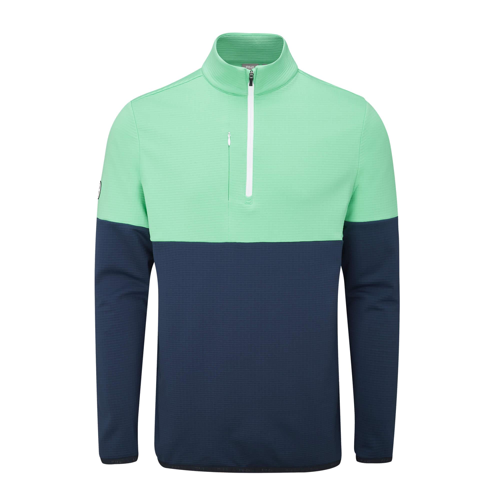 Ping Nexus Half Zip Golf Midlayer Fleece Top - Danube/Oxford Blue