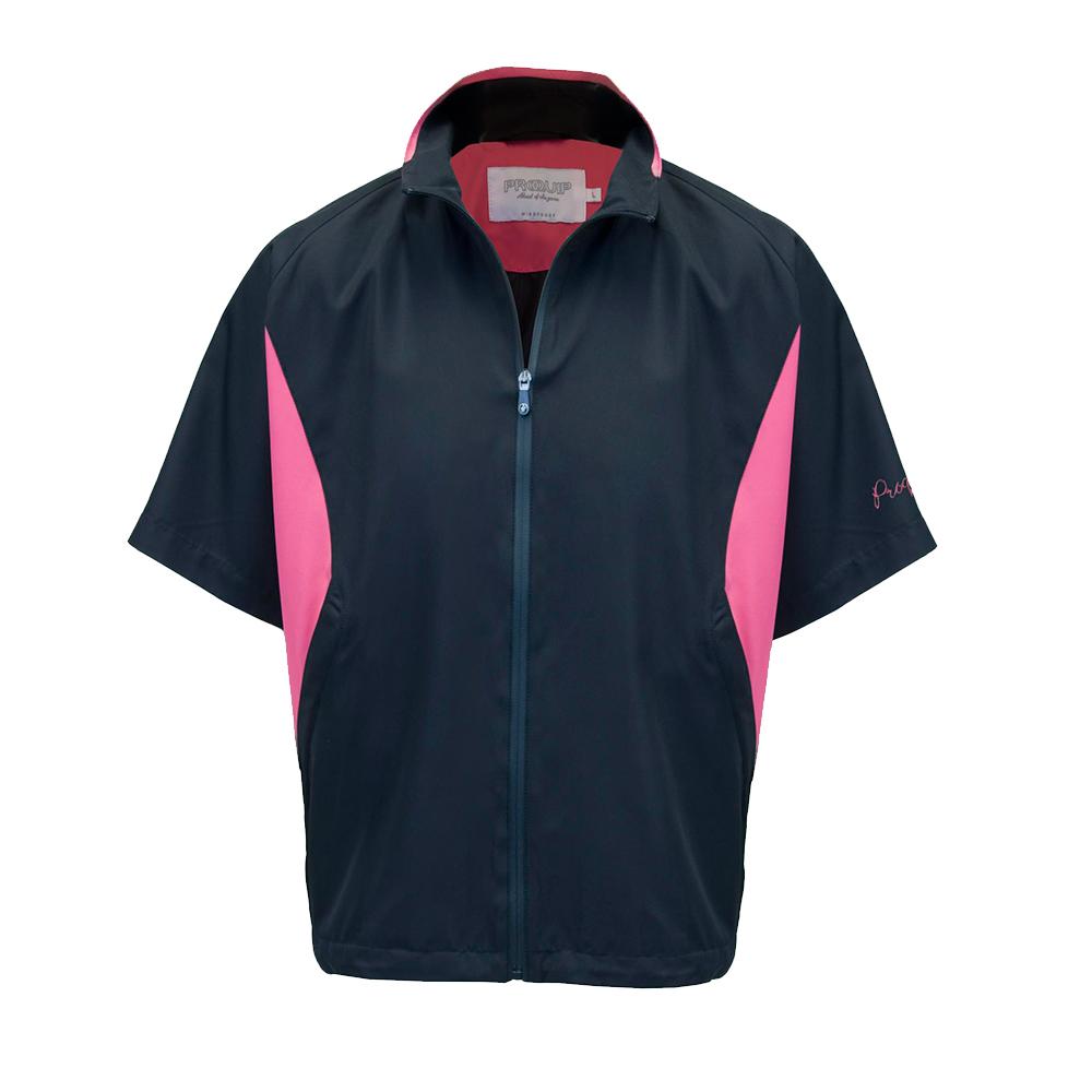 Proquip Ladies Jessica Half Sleeve Windtop Black/Coral