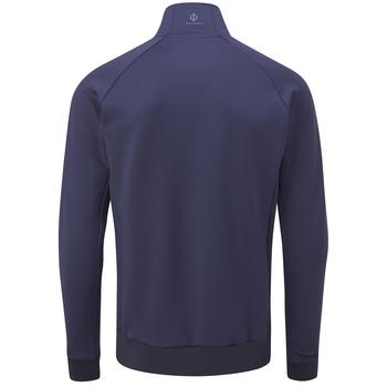 Oscar Jacobson Trent Tour Mid Layer Golf Sweater - Solid Navy