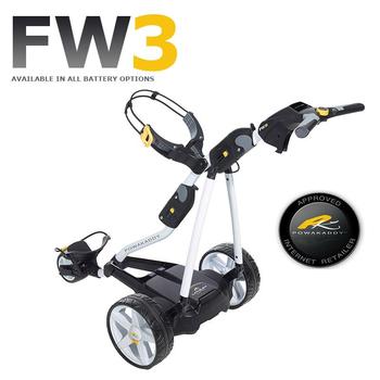 Powakaddy Fw3 Electric Trolley White, 18 Hole Lead Acid | Leedoo